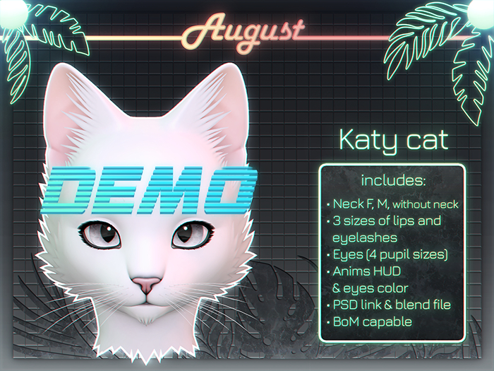 Second Life Marketplace - [• AUGUST •] - Katy cat DEMO